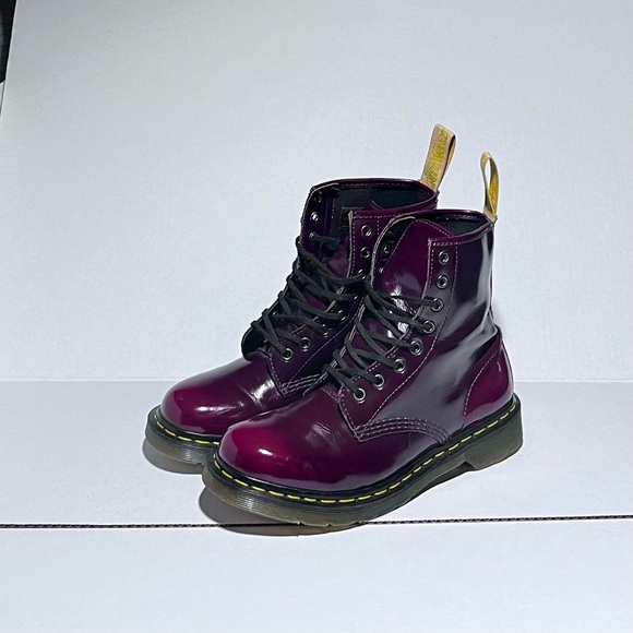 Dr. Martens | Shoes | Dr Martens Burnished Red Combat Boots | Poshmark